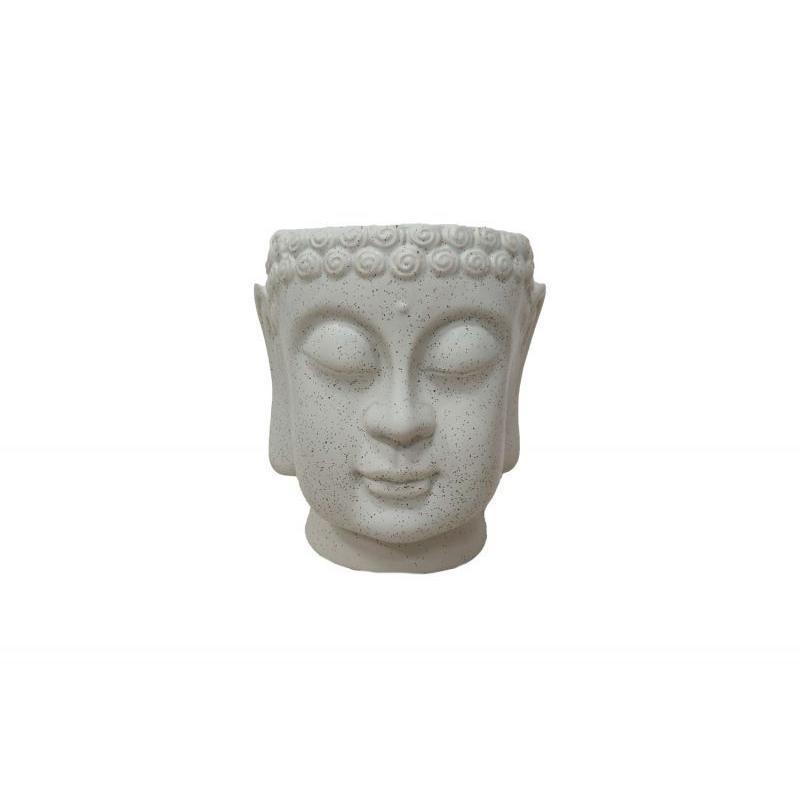 MACETERO CABEZA BUDA 33*34 BLANCO